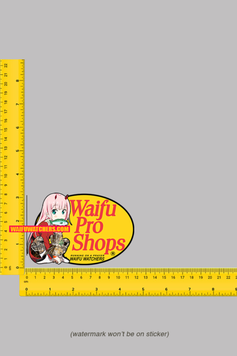 4" Waifu Pro Shops Zero Two Sticker - WAIFU WATCHERS